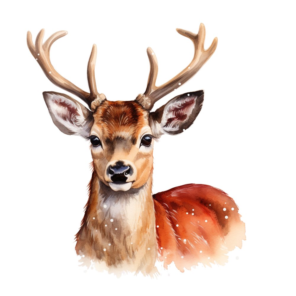 Festive Buck #2 Fabric Panel