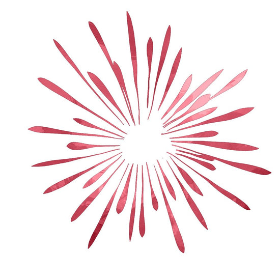 Firework Fizz Fabric Panel - Red