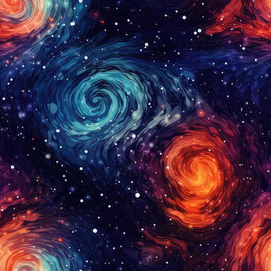 Galaxy Gazing Pattern #15 Fabric