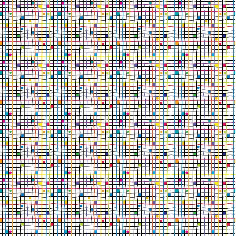 Geometric Abstract Fabric - Multicolor