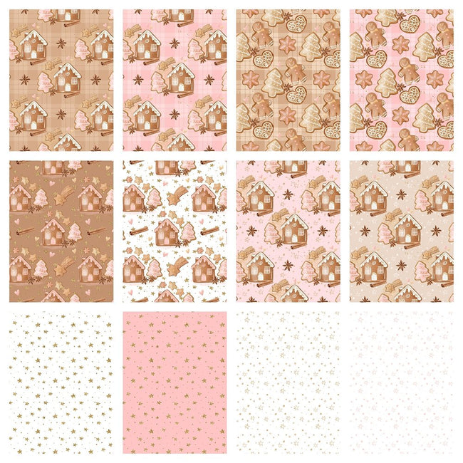 Gingerbread Fabric Collection - 1/2 Yard Bundle