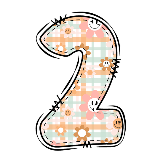 Groovy Doodle Number ''2'' Fabric Panel