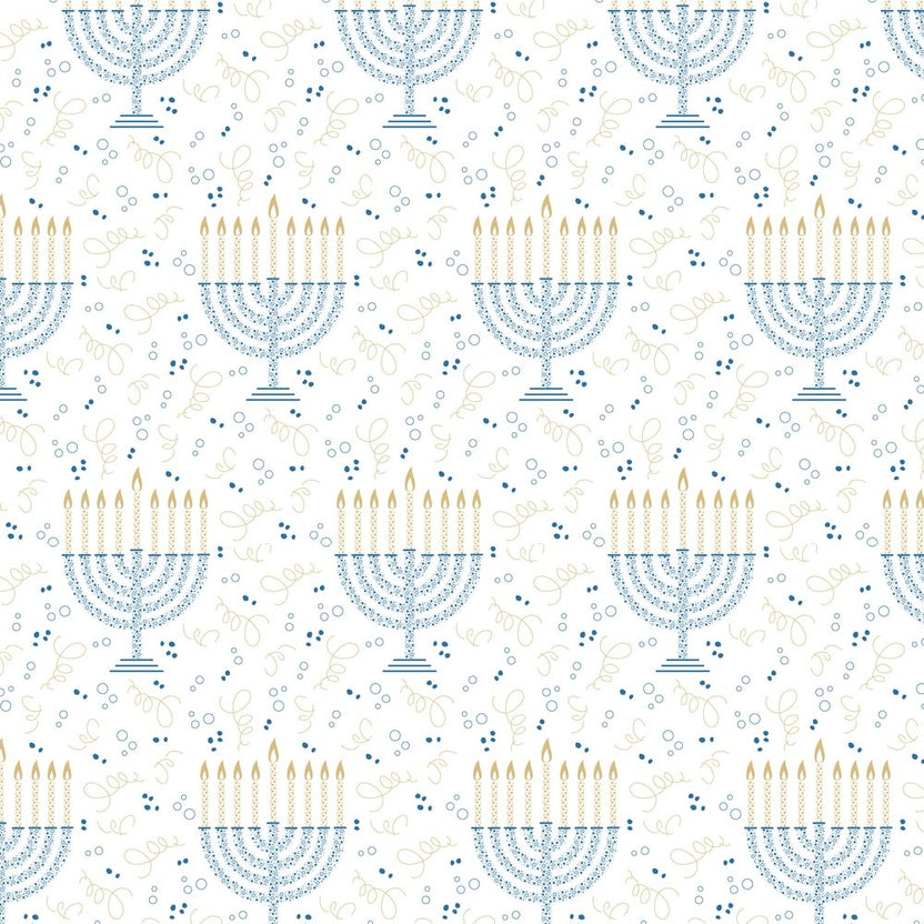 Hanukkah Menorah Fabric