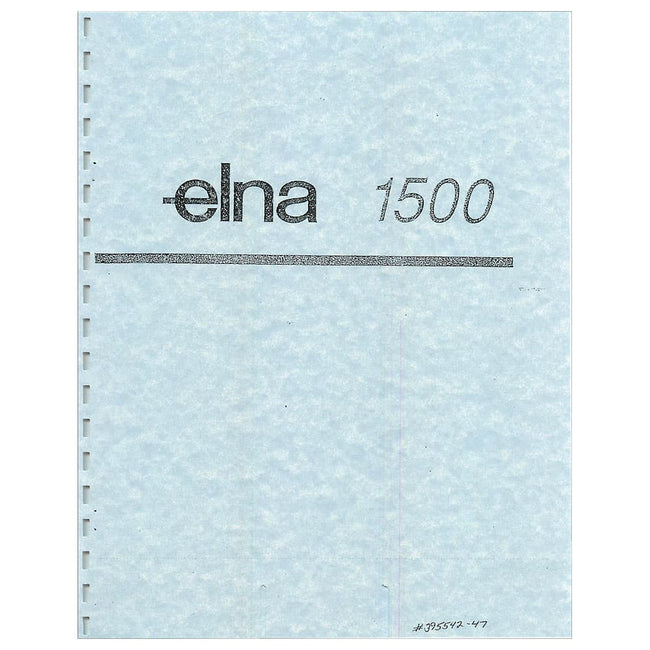 Elna 1500 Instruction Manual