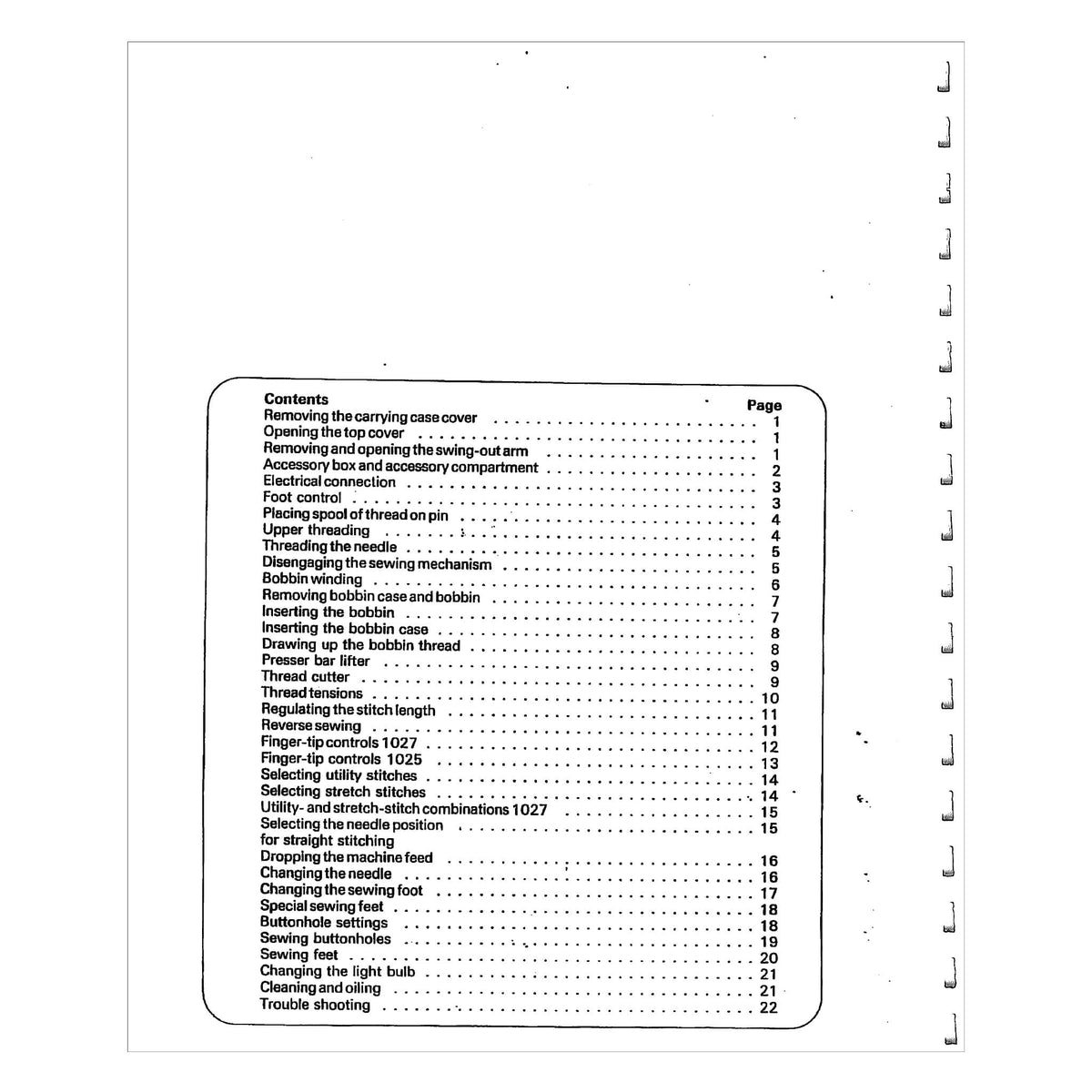Pfaff Tipmatic 1027 Instruction Manual