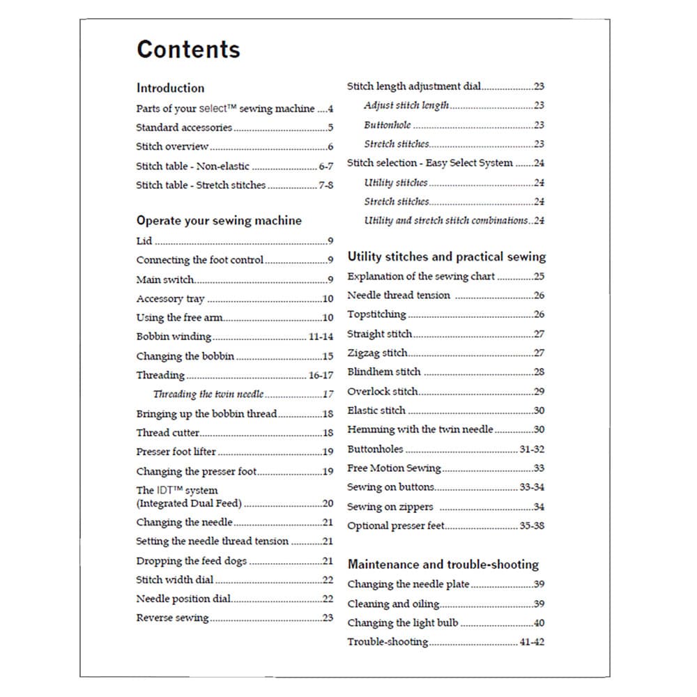 Pfaff Select 150 Instruction Manual