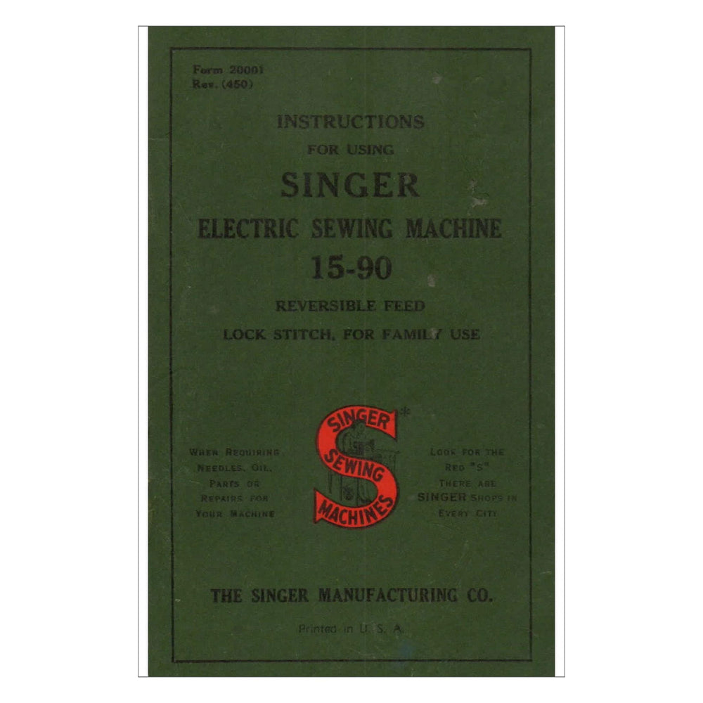 Singer 15-90 Instruction Manual