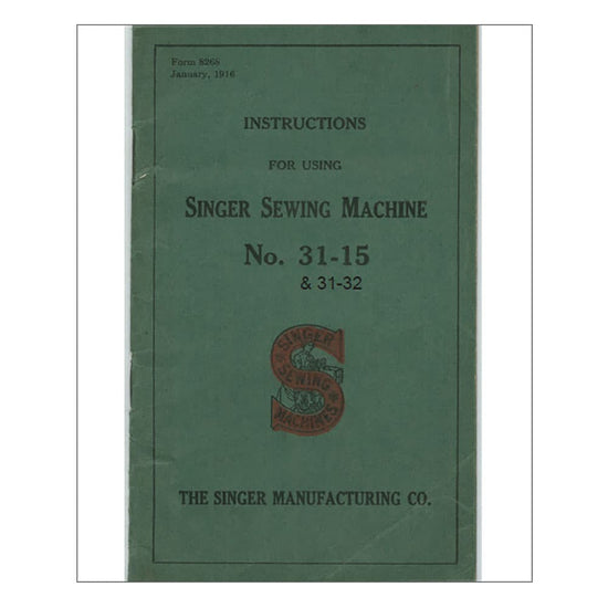 Singer 31-15 Instruction Manual