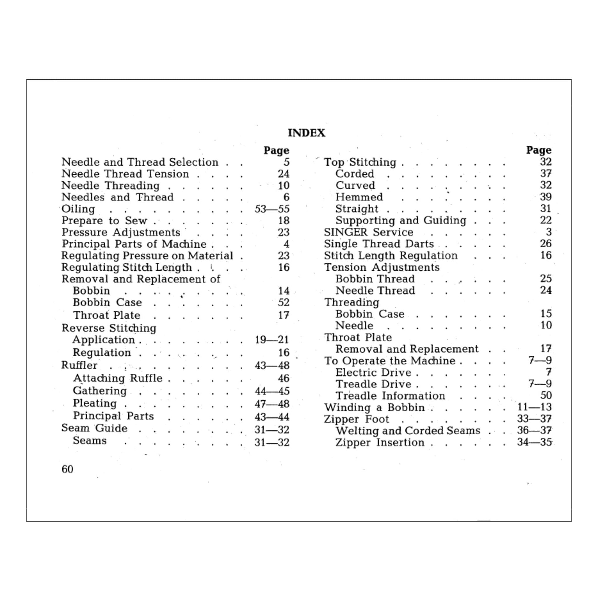 Singer 414 Instruction Manual