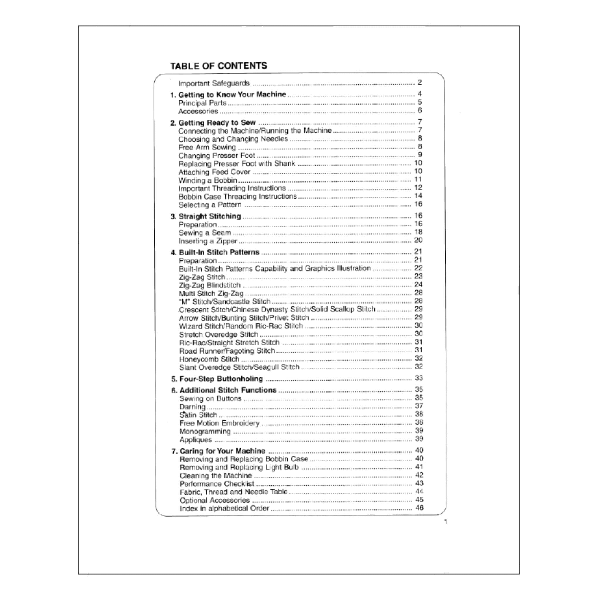 Singer 4610 Instruction Manual