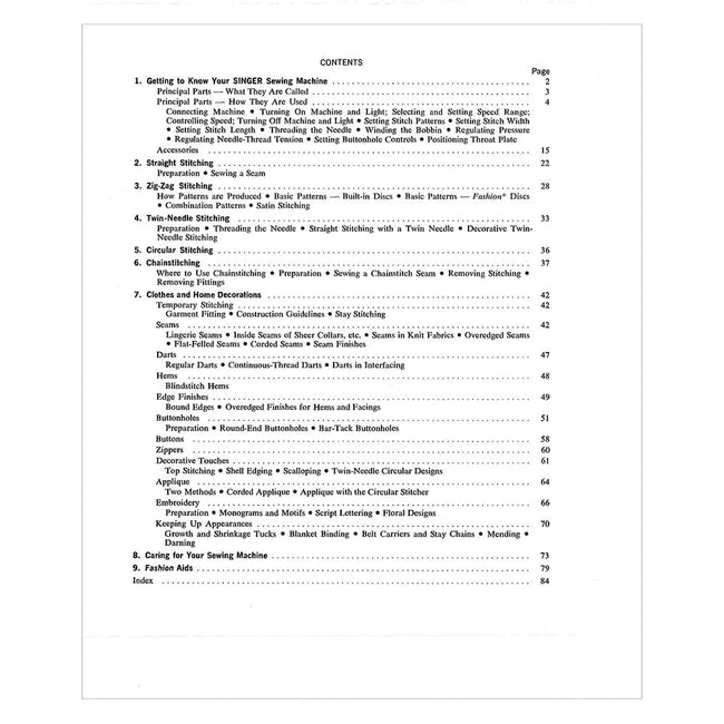 Singer 635 Touch & Sew Instruction Manual