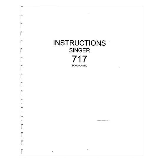 Singer 717 Instruction Manual