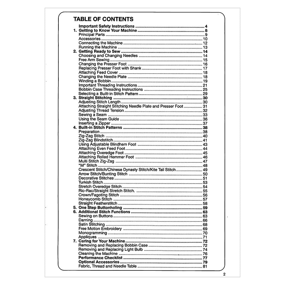 Singer 93220 Instruction Manual