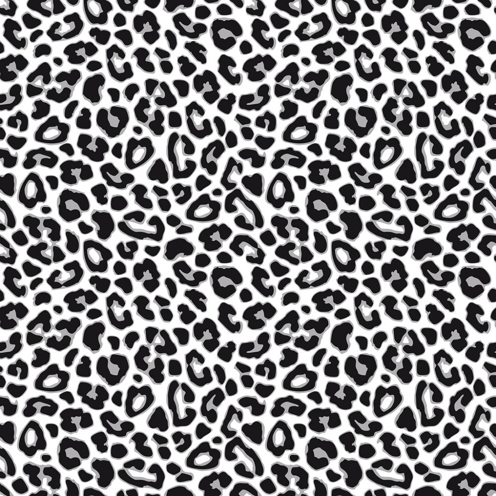 Jaguar Skin Fabric - Black/White