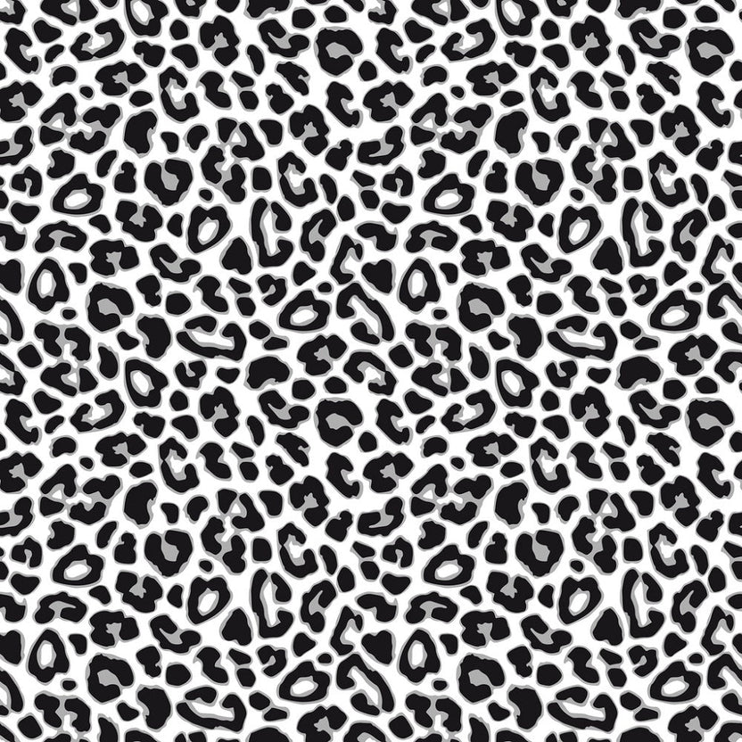Jaguar Skin Fabric - Black/White
