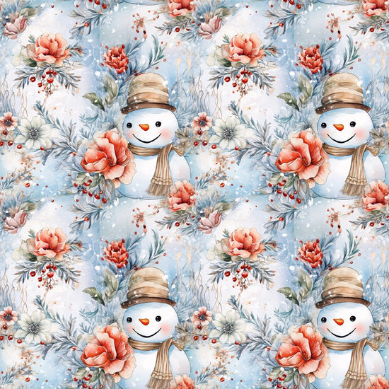 Jolly Snowmen Pattern #2 Fabric