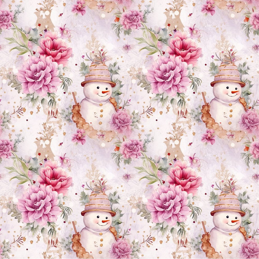Jolly Snowmen Pattern #9 Fabric
