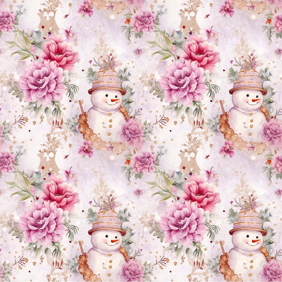 Jolly Snowmen Pattern #9 Fabric
