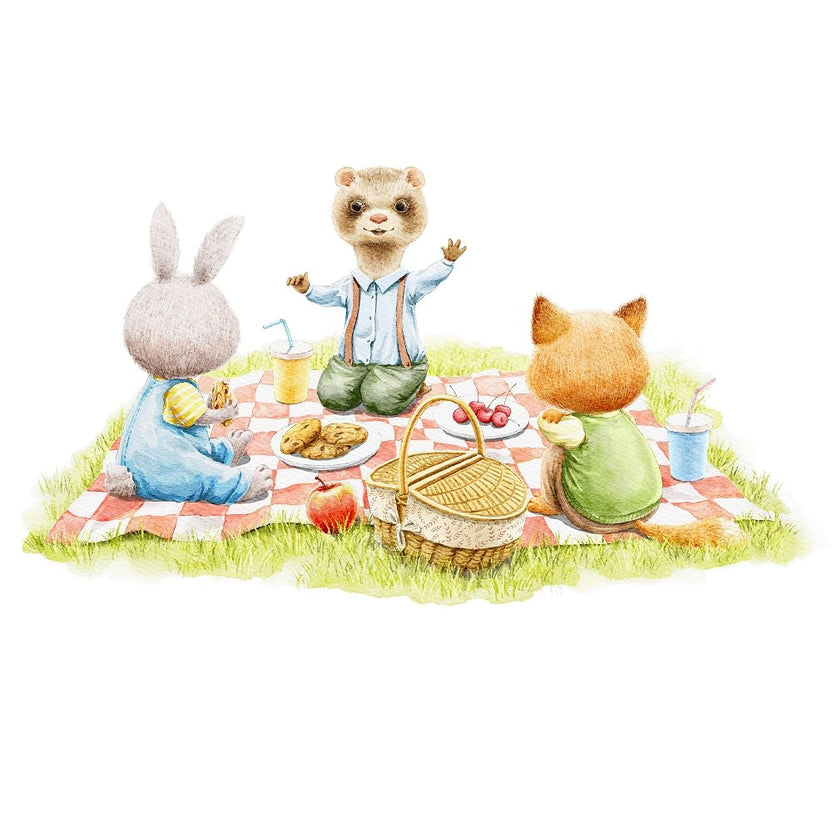 Little Critters Summer Fun Scene #2 Fabric Panel