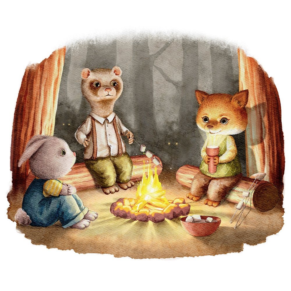 Little Critters Summer Fun Scene #7 Fabric Panel