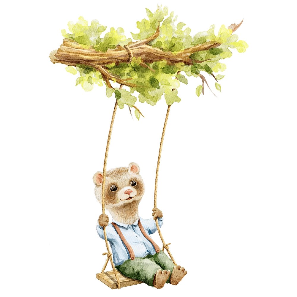 Little Critters Summer Fun Swinging Fabric Panel