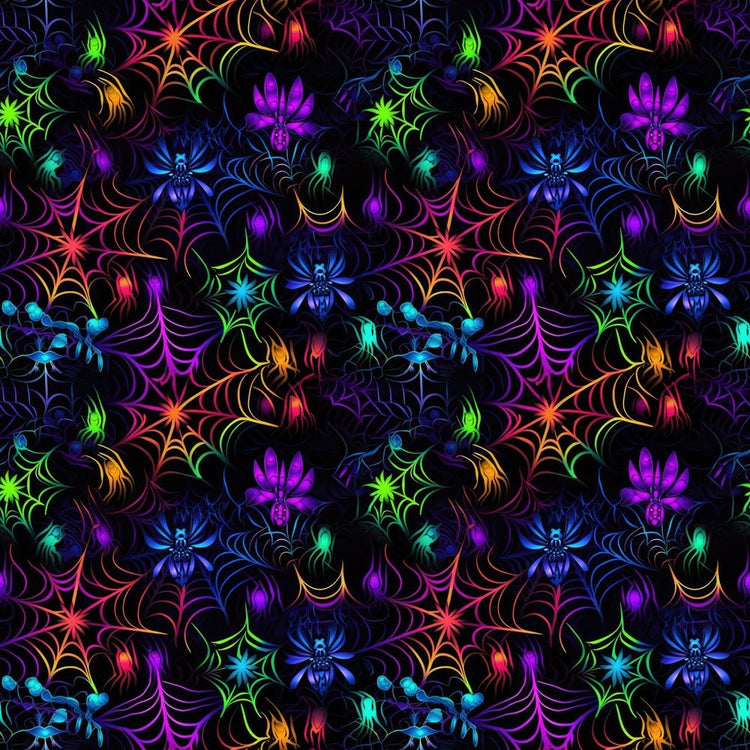Neon Spiderweb Fabric