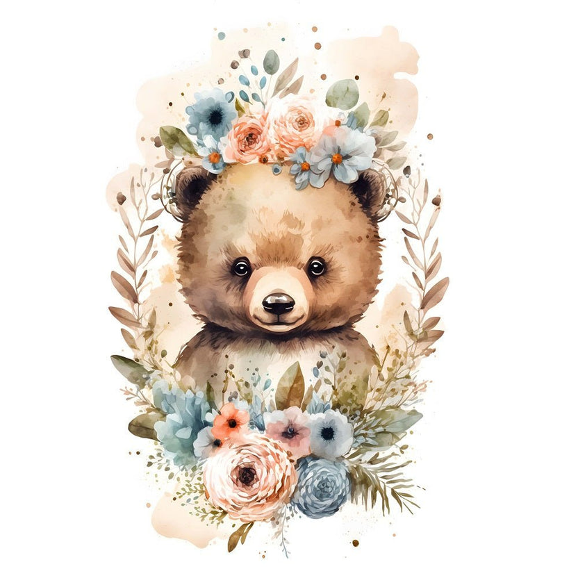Nursery Baby Bear Fabric Panel