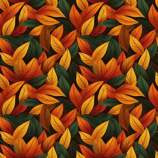 Packed Autumn Leaves Fabric