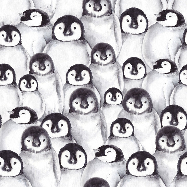 Packed Baby Penguins Fabric