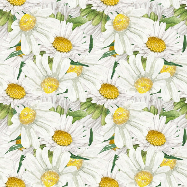 Packed Flowers Daisies Fabric