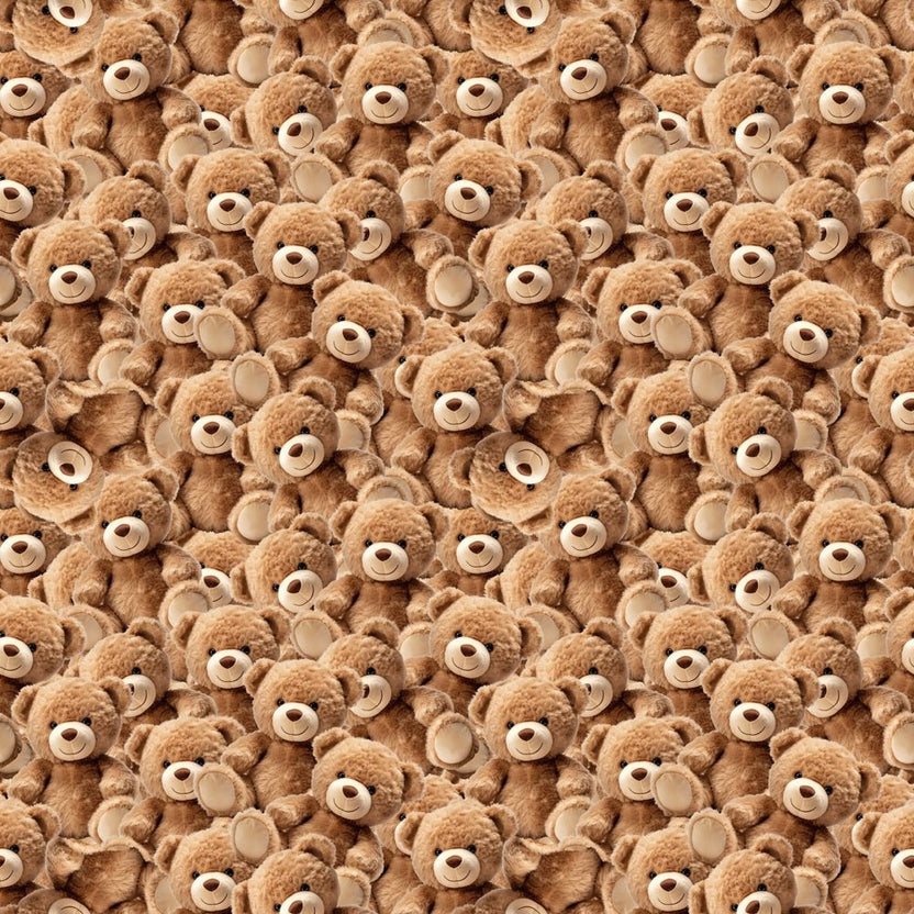Packed Fuzzy Teddy Bear Fabric