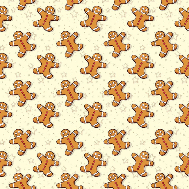 Packed Gingerbread Men Fabric