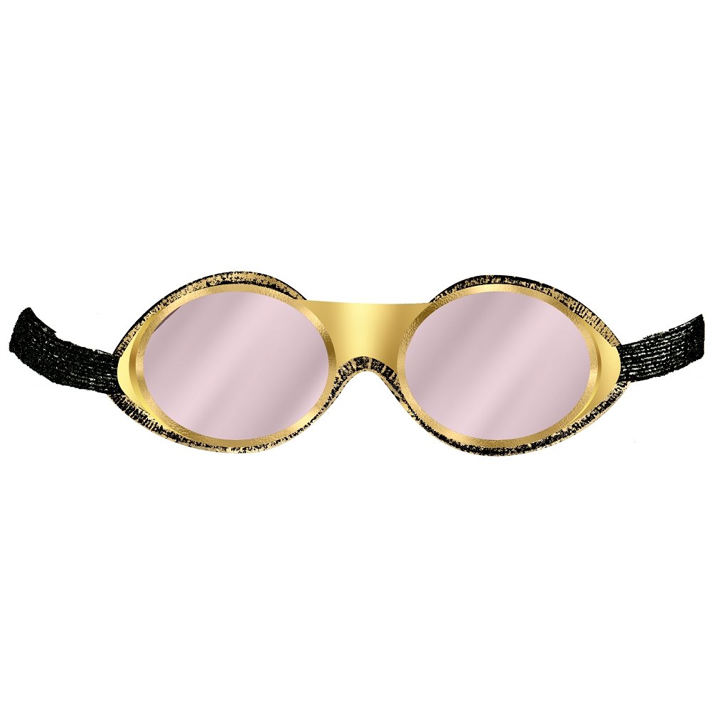 Pink and Gold Steampunk Goggles Fabric Panel