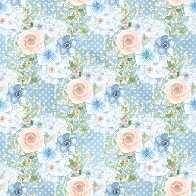 Powder Blue Allover Fabric