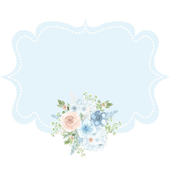 Powder Blue Frame #2 Fabric Panel
