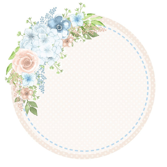 Powder Blue Frame #3 Fabric Panel