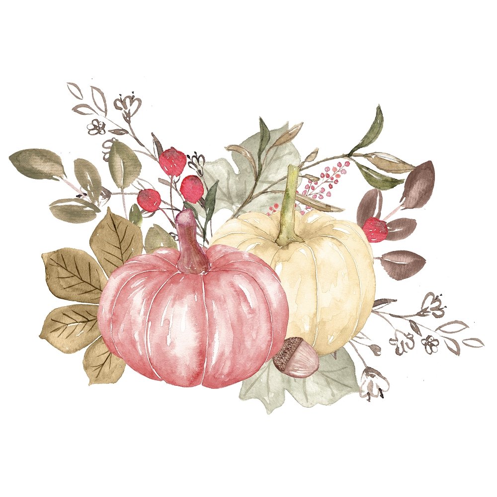 Pumpkin Paradise Arrangement #1 Fabric Panel