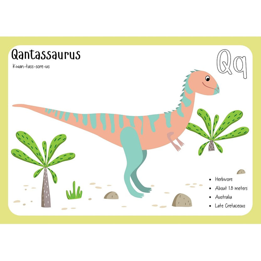 Qantassaurus Flash Card Fabric Panel