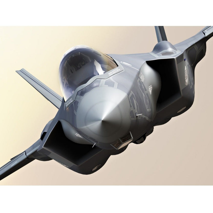Realistic Close-Up F35 Fighter Jet Fabric Panel