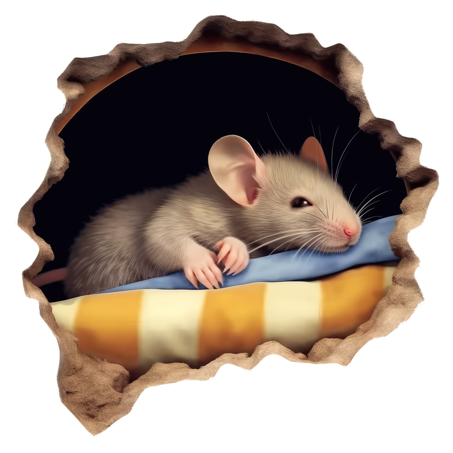 Sleeping Mouse Fabric Panel