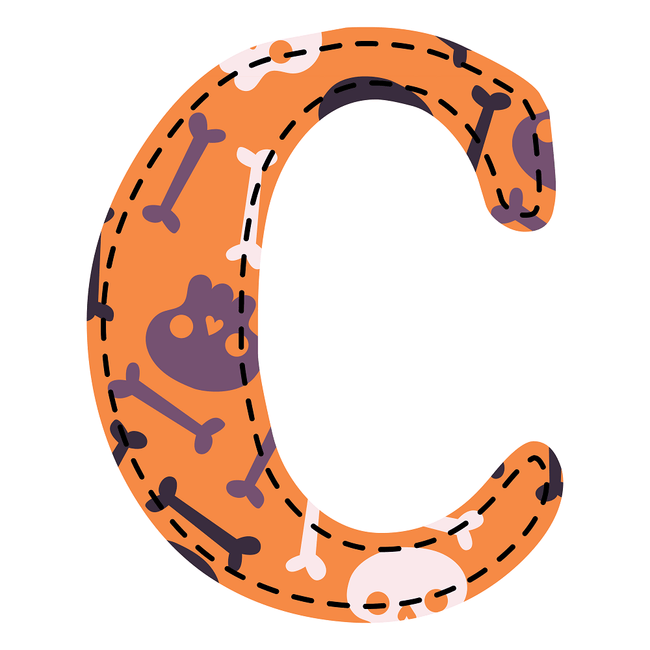 Spooky Letter ''C'' Fabric Panel