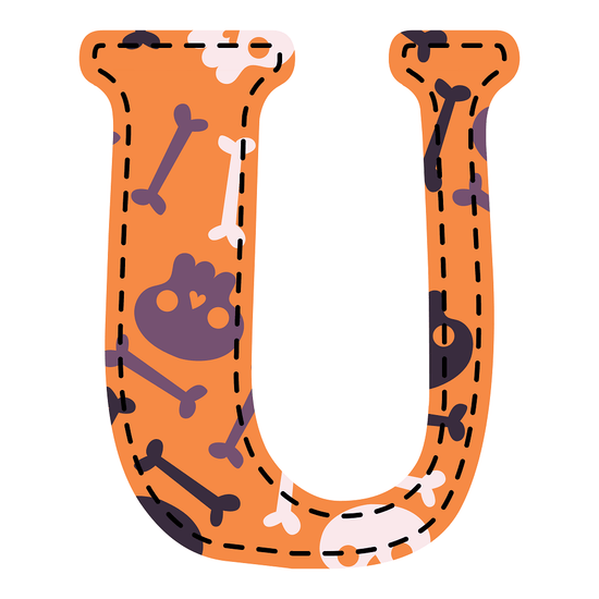 Spooky Letter ''U'' Fabric Panel