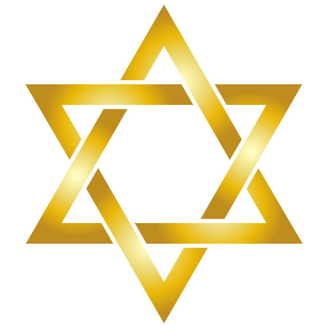 Star Of David Fabric Panel - Gold