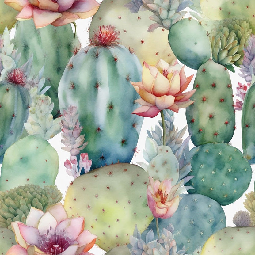 Succulents & Cacti Pattern #1 Fabric