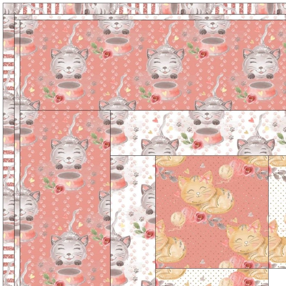 Sweet Cats Quilt Kit - 60 1/2" x 74 1/2"