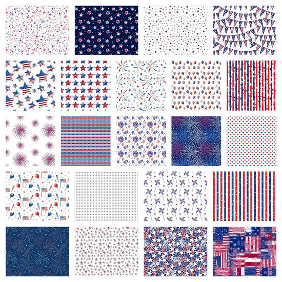 Sweet Land Of Liberty Fabric Collection - 1/2 Yard Bundle