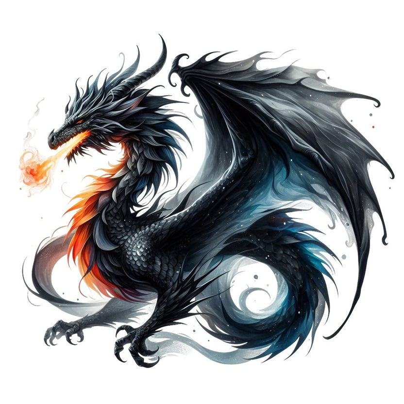 The Dragon Lair Dragon #50 Fabric Panel