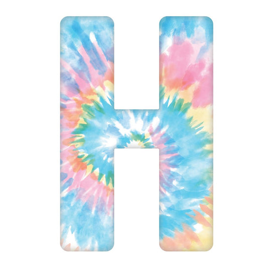 Tie-Dye Letter H Fabric Panel