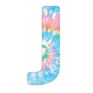 Tie-Dye Letter J Fabric Panel