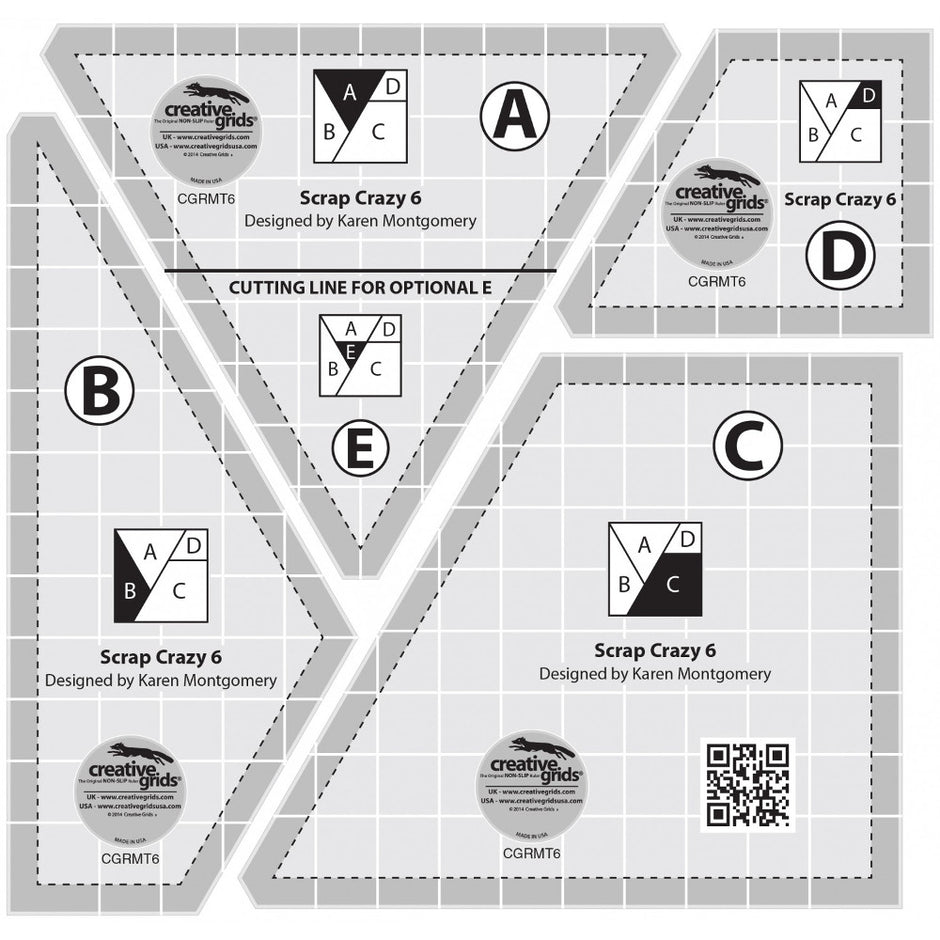 Scrap Crazy 6 Templates, Creative Grids
